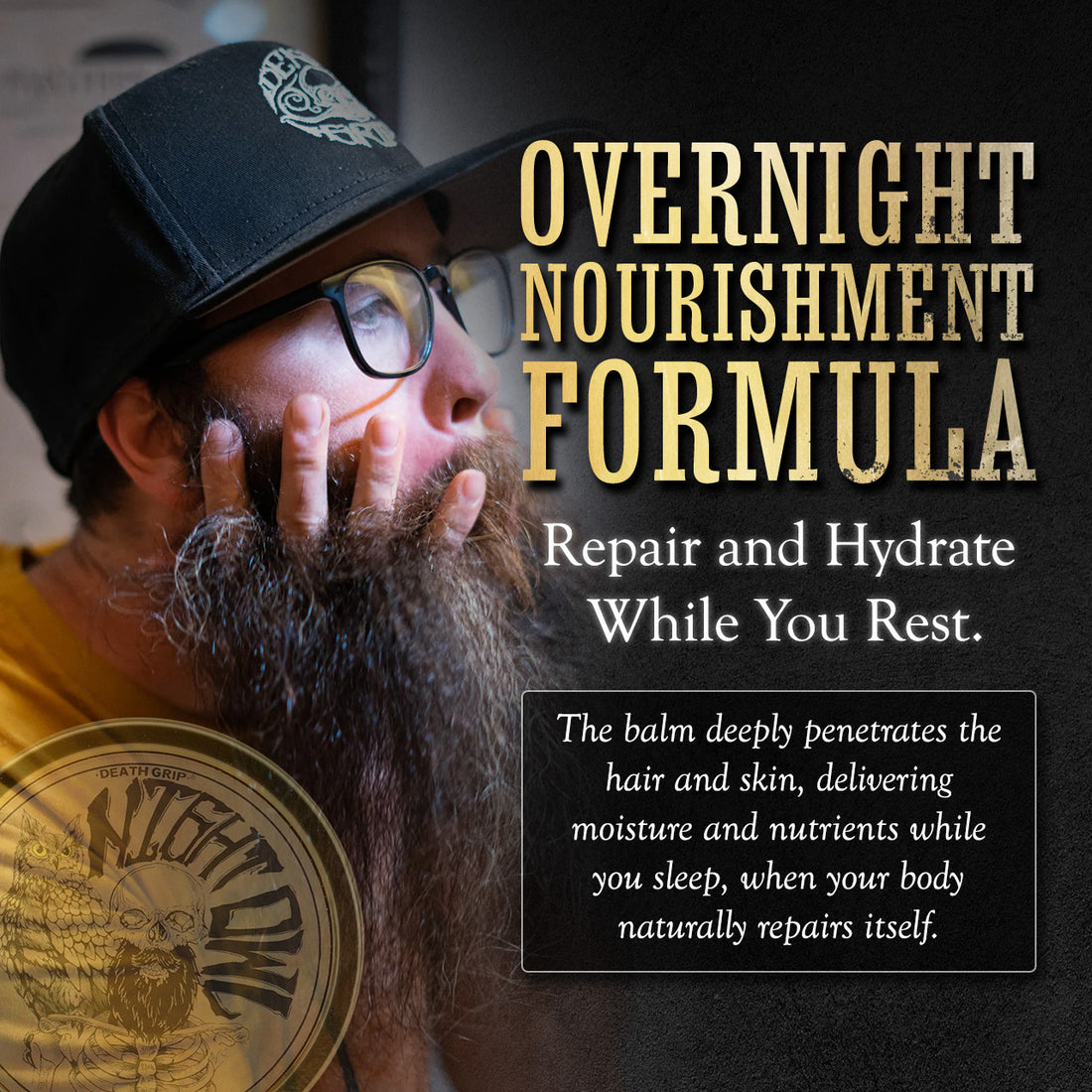 Night Owl Unscented Beard Balm – Death-Grip