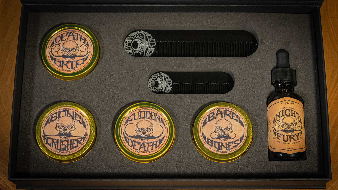 Mustache Grooming Kit - The Gold Standard By Death Grip Wax – Death-Grip