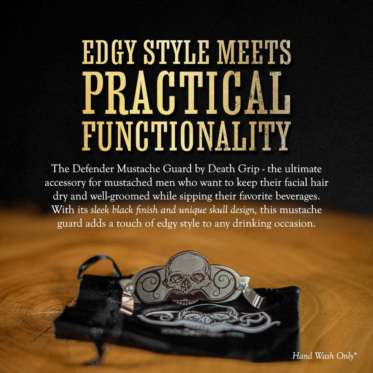 Defender Mustache Guard For Drinks – Death-Grip