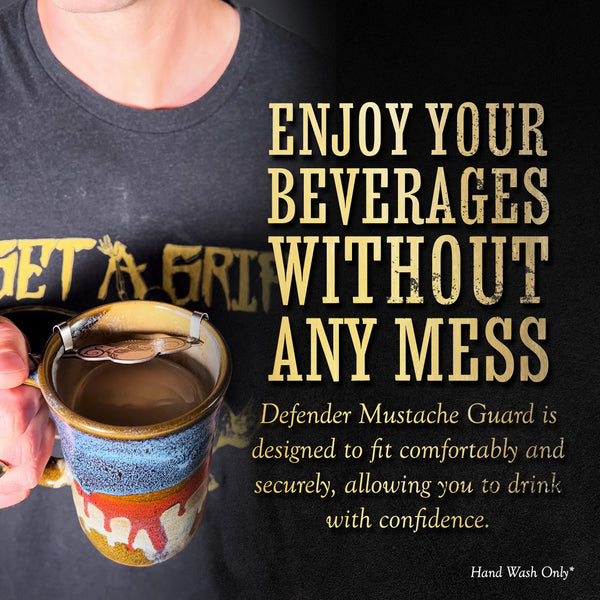 Defender Mustache Guard For Drinks – Death-Grip