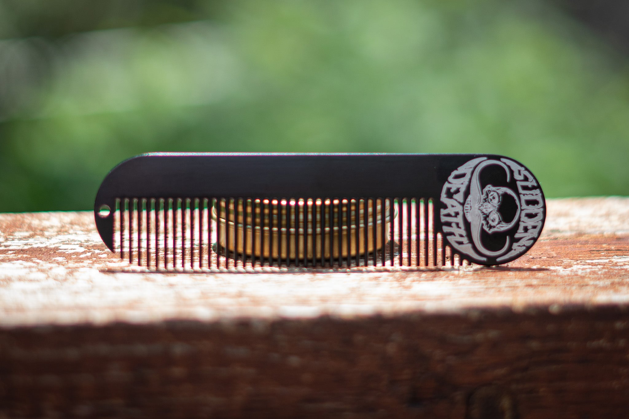 Large Steel Death Grip Keychain Pocket Beard & Mustache Comb | 5" x 1 ...