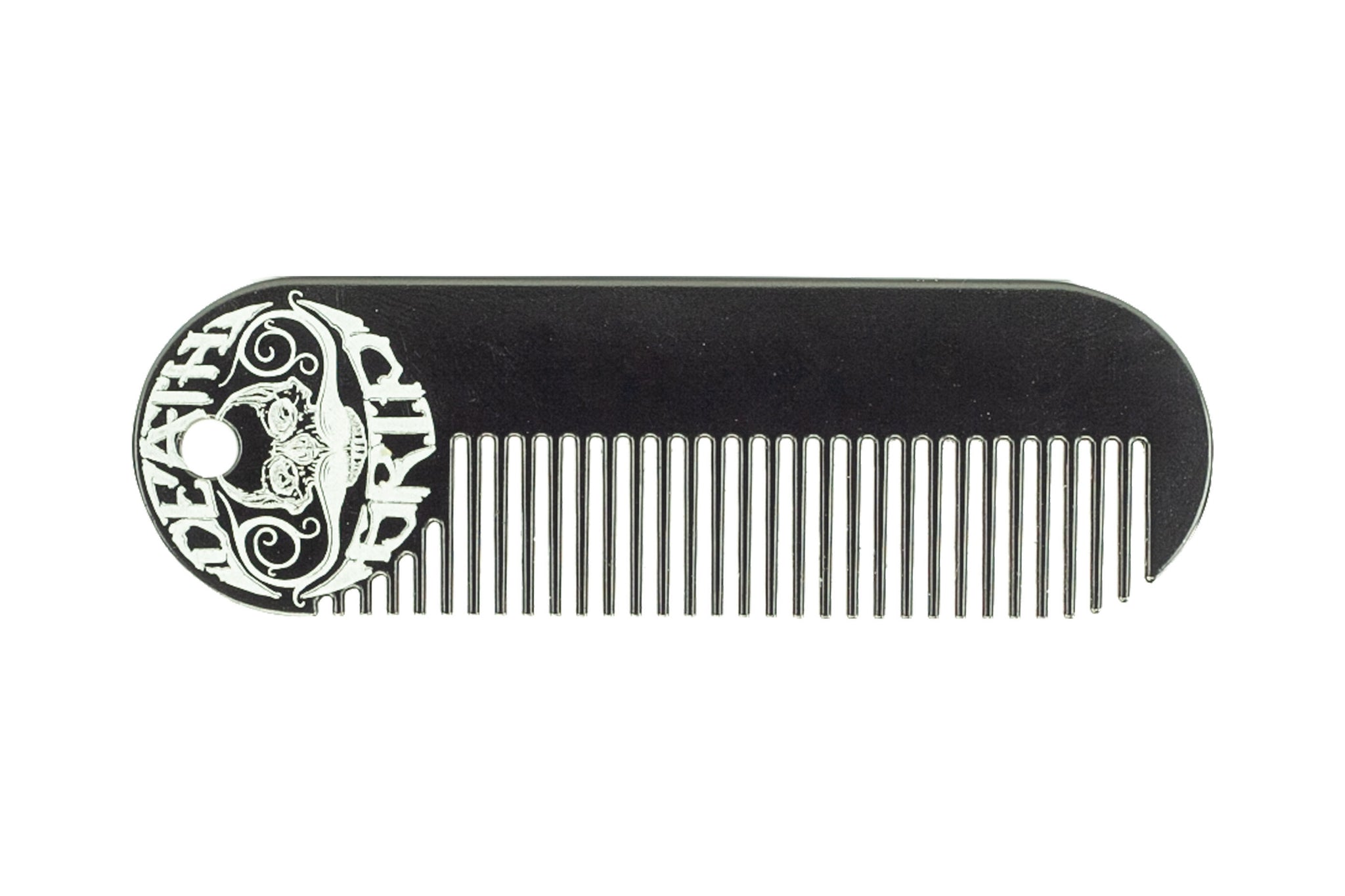 Metal Mustache & Beard Pocket Comb | Death Grip Wax – Death-Grip