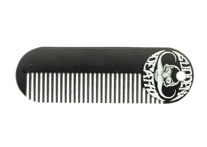 Metal Mustache & Beard Pocket Comb | Death Grip Wax – Death-Grip